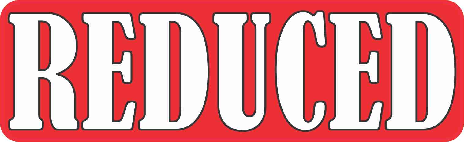 10in x 3in Red Reduced Sticker | StickerTalk®